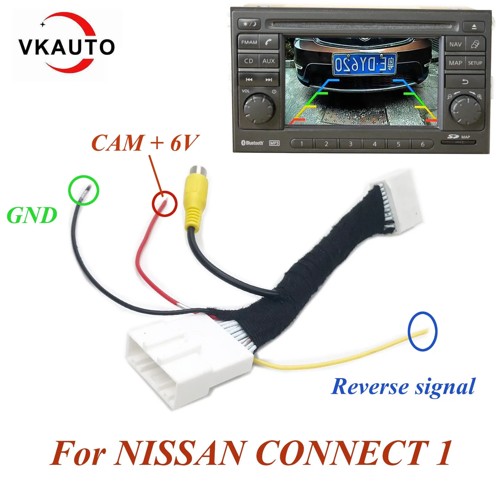 Reversing Camera adapter Cable For NISSAN CONNECT 1 LCN1 Altima Micra ...