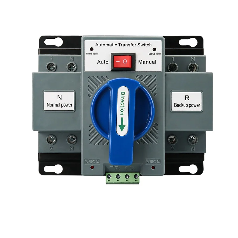 ATS Automatic transfer switch 2P 63A 220V 110V Dual Power Manual ...
