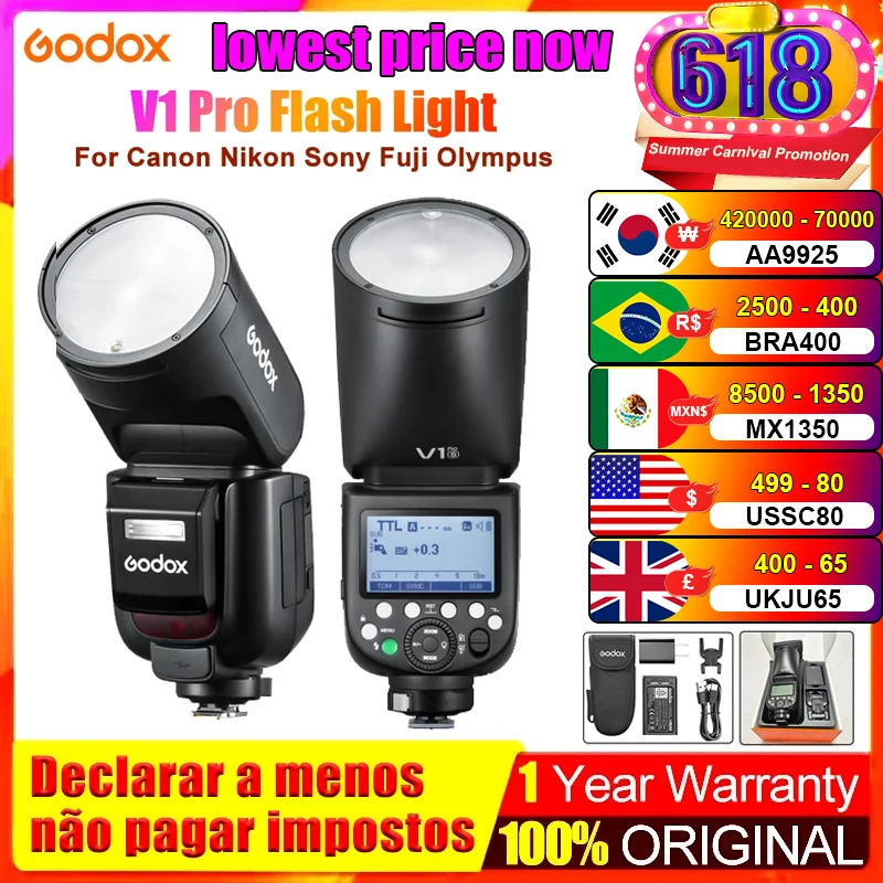 in-stock-Godox-V1-Pro-V1Pro-for-Canon-Nikon-Sony-Fuji-Olympus-TTL-Wireless-Transmission ...