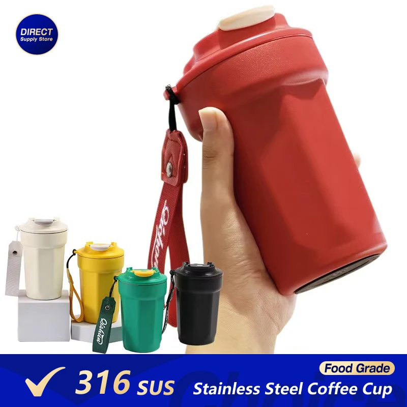 420mL SUS 316 Stainless Steel Coffee Cup Portable Insulation Thermal ...