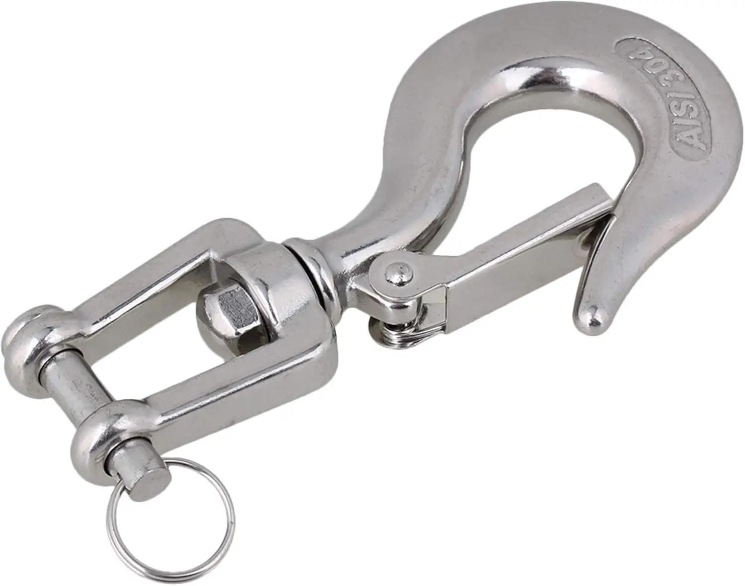 Safety Hook 304 Stainless Heavy Duty Slip Hook Load Tow Chain Clevis ...
