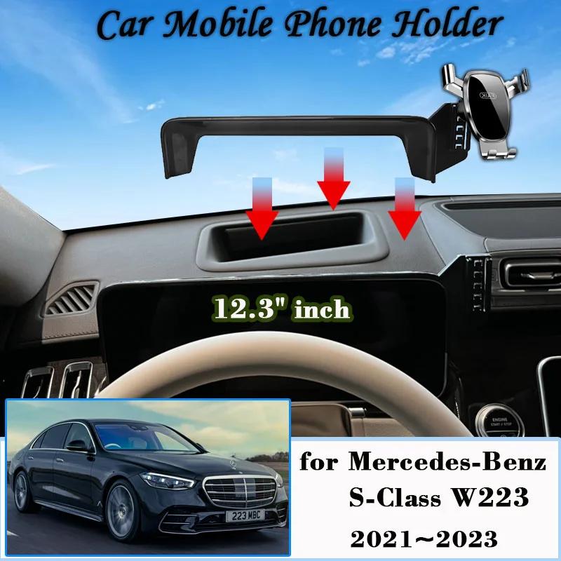 Car-Phone-Holder-for-Mercedes-Benz-S-Class-W223-2021-2022-2023-Air-Vent ...