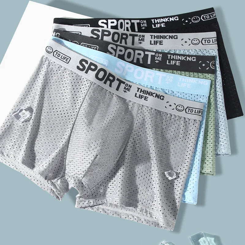 4pcs-Summer-Mesh-Men-Boxer-Underwear-Quick-Dry-Panties-Man-Boxer-briefs ...