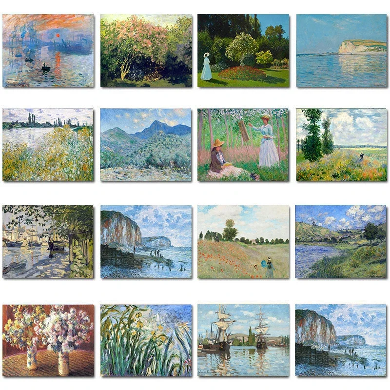 Famous-Artist-Claude-Monet-Romantic-Artwork-Canvas-Painting-Wall-Art ...