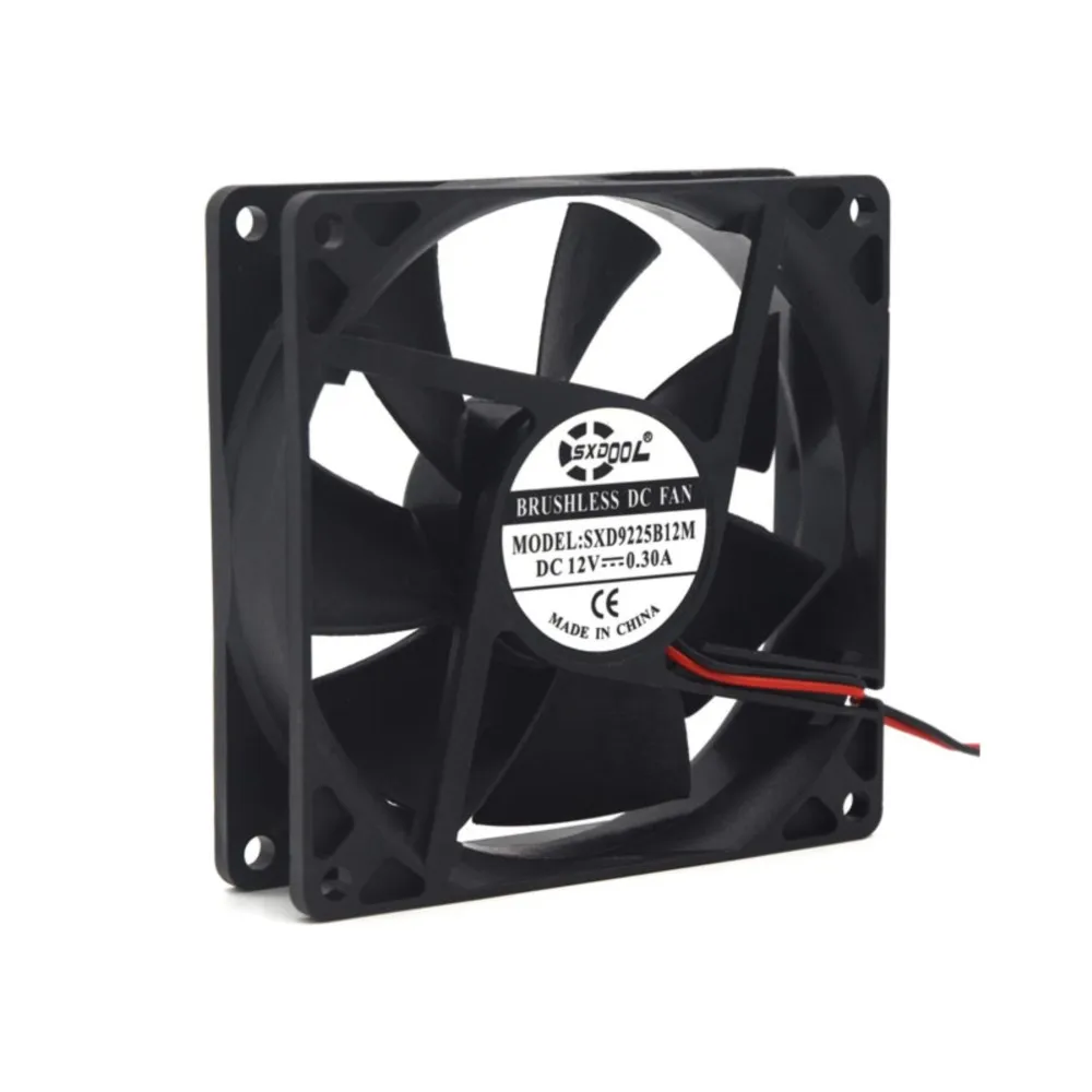 1PCS Computer Fan 92mm 90mm DC 12V 2Pin 92x92x25mm Dual Ball Bearing ...