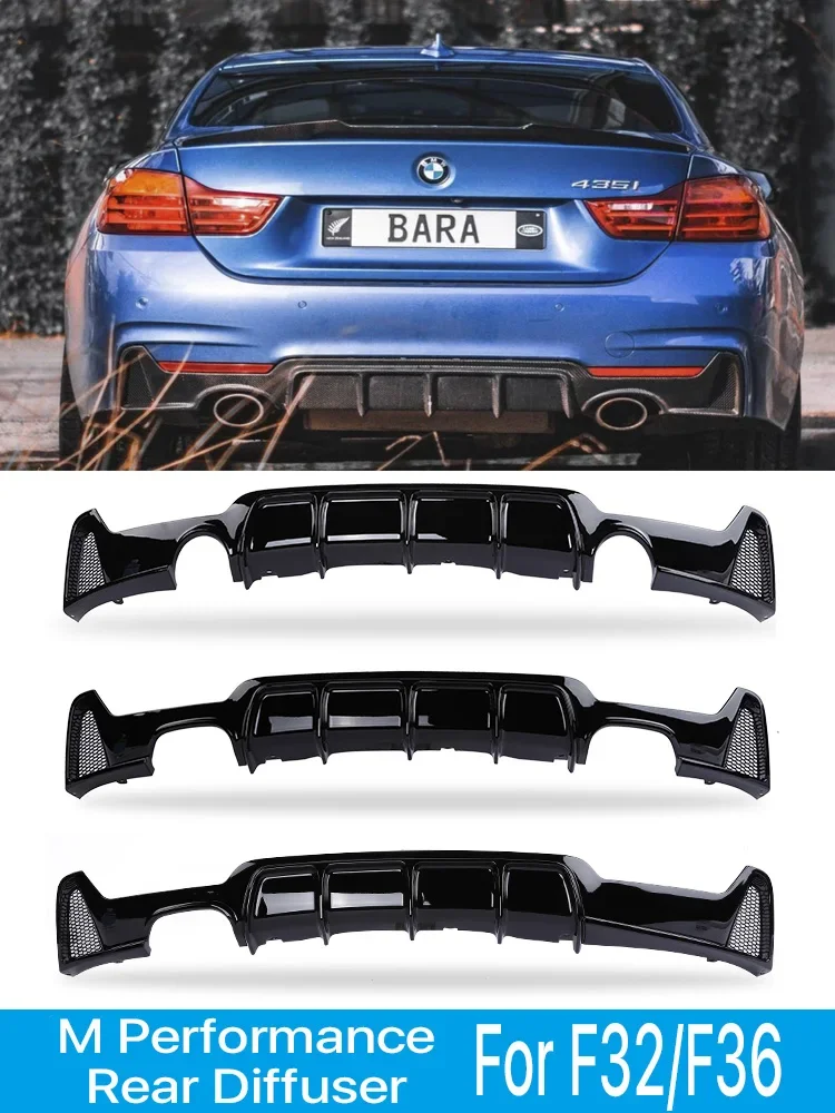 Gloss-Black-M-Tech-Rear-Bumper-Diffuser-Lip-MP-Body-Kit-Diffusor-For ...