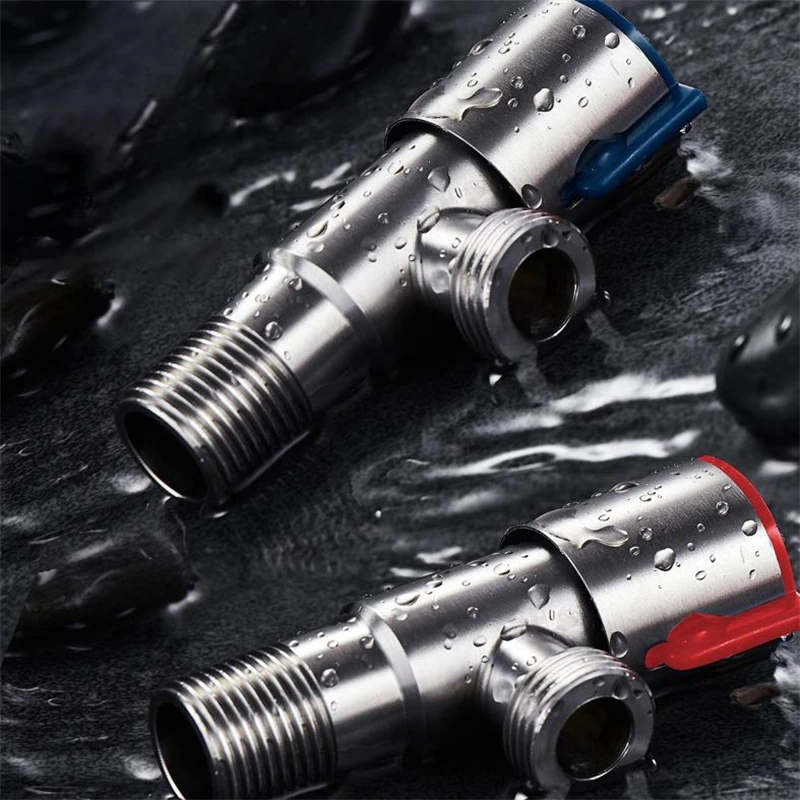 304-Stainless-Steel-Triangle-Valve-Hot-And-Cold-Water-Stop-Valve-Copper ...