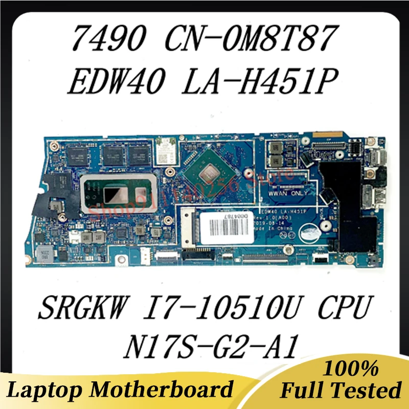 Placa base CN 0M8T87 0M8T87 M8T87 para portátil DELL 7490, placa base ...