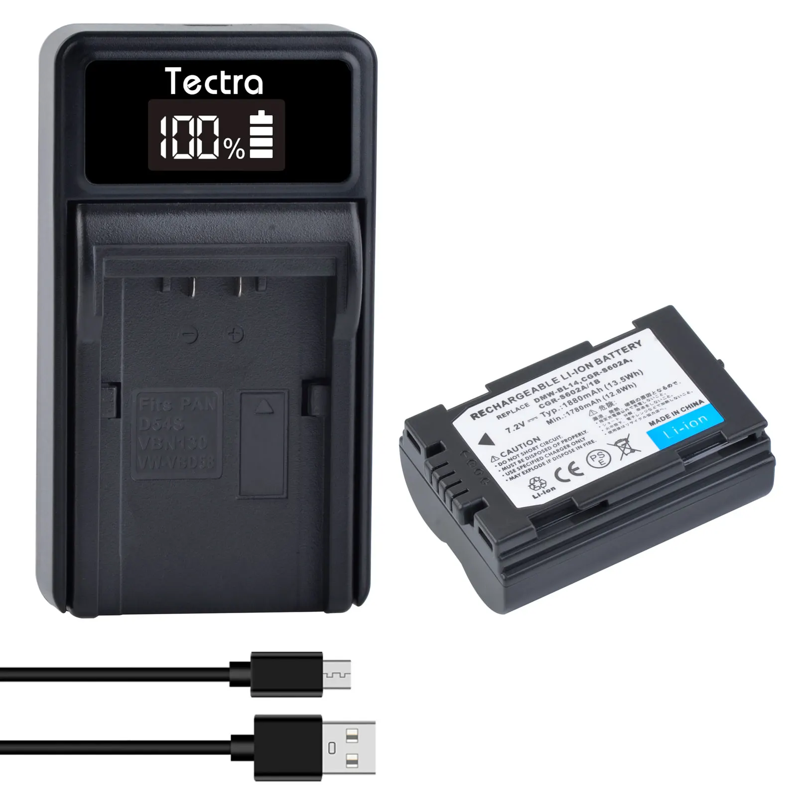 CGR S602 배터리 및 충전기 CGR S602A CGR S603 DMW BL14 Lumix DMC L1 DMC LC40 ...