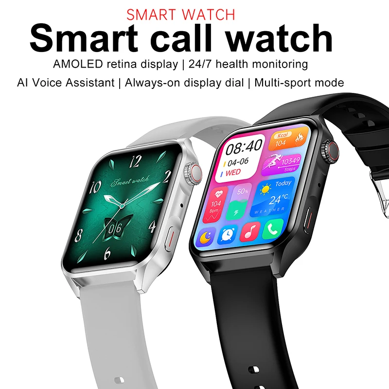 Nova nfc smartwatch masculino amoled tela hd sempre exibir o tempo ...