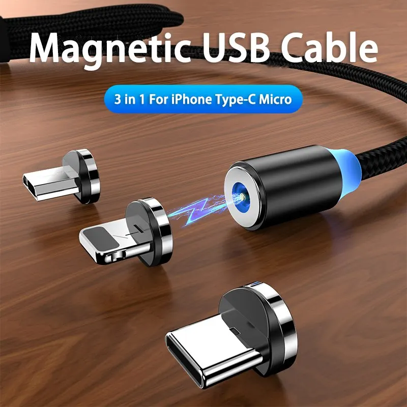 Rotate-Magnetic-Fast-Charging-Magnet-Micro-USB-Type-C-Cable-For-iPhone ...