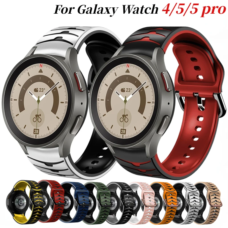 No Gap Silicone Strap For Samsung Galaxy Watch 5 Pro 45mm 5/4 40mm 44mm ...