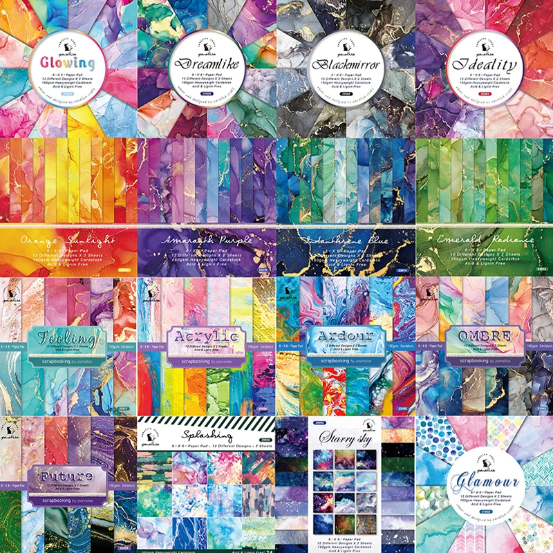 12Pcs-Vintage-Gilded-Scrapbooking-Material-Papers-Pads-for-Photo-Album ...