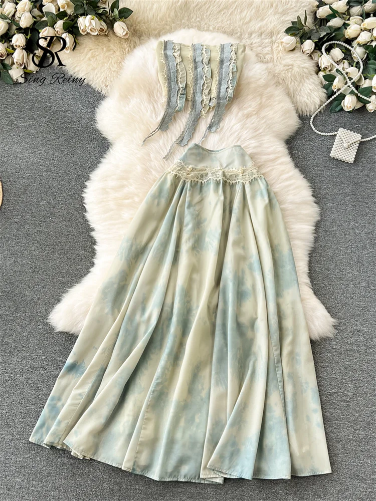 SINGREINY Women Spring Sexy Two Pieces Sets Hotsweet Lace Tank Tops ...