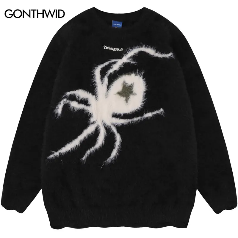 Star-Spider-Sweater-Goth-Punk-Harajuku-Hip-Hop-Streetwear-Sweaters-Men ...