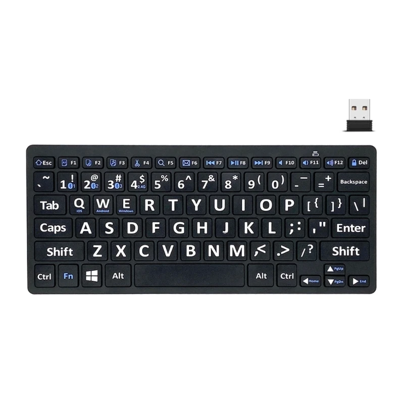 Wireless-Keyboard-Large-Computer-Keyboard-Elderly-Keyboard-Bluetooth ...