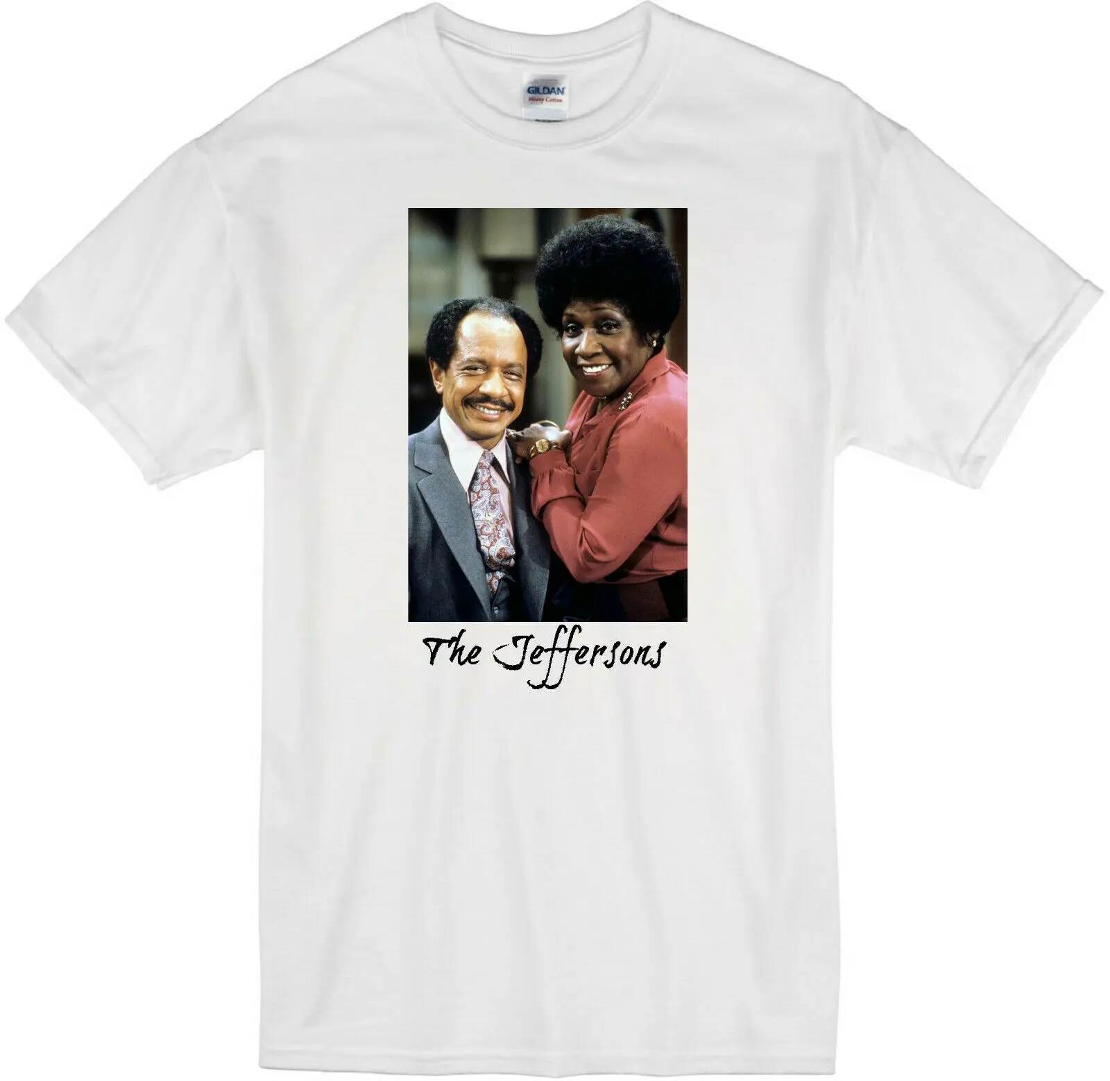 THE-JEFFERSONS-SHERMAN-HEMSLEY-ISABEL-SANFORD-GEORGE-WEEZIE-TV-WHITE-T ...