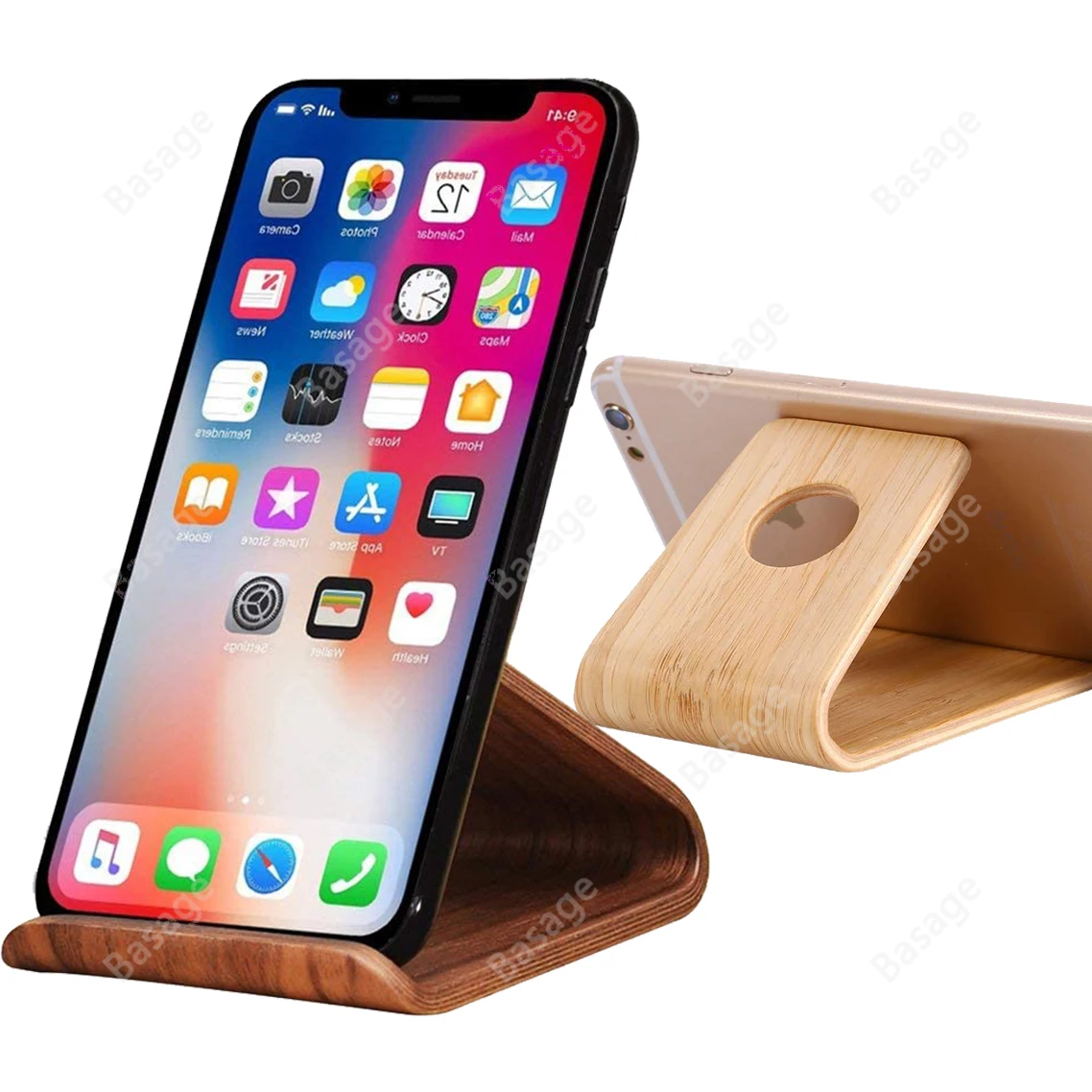 Natural-Minimalism-Wooden-Cell-Phone-Stand-Universal-Mobile-Phone ...