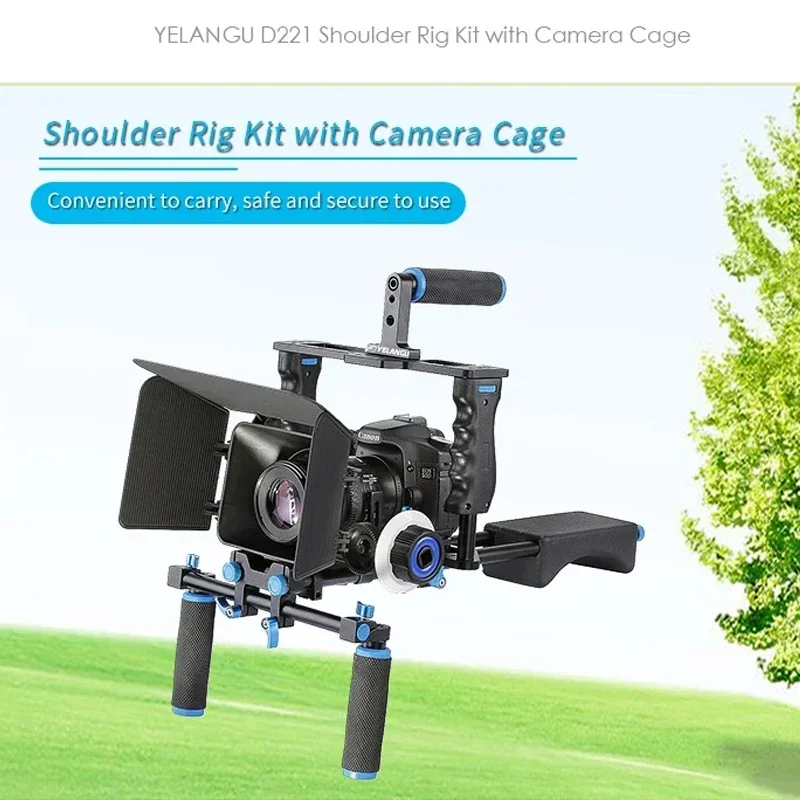 YELANGU-Camera-Cage-Universal-Shoulder-Rig-Kit-with-Matte-Box-Follow ...