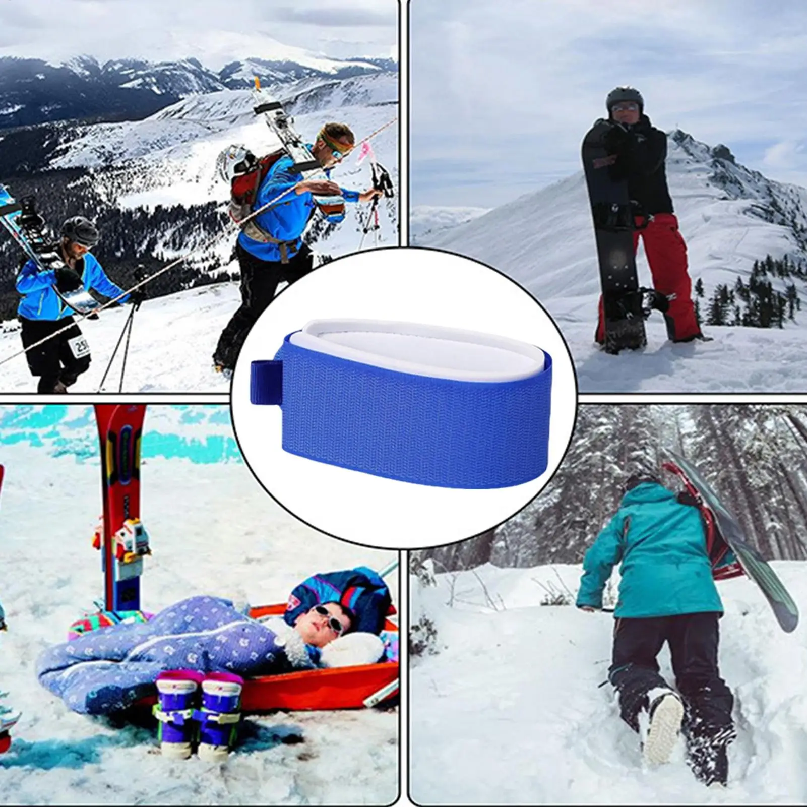4pcs Ski Straps - Nylon Snowboard & Sled Fixing Belts | Portable ...
