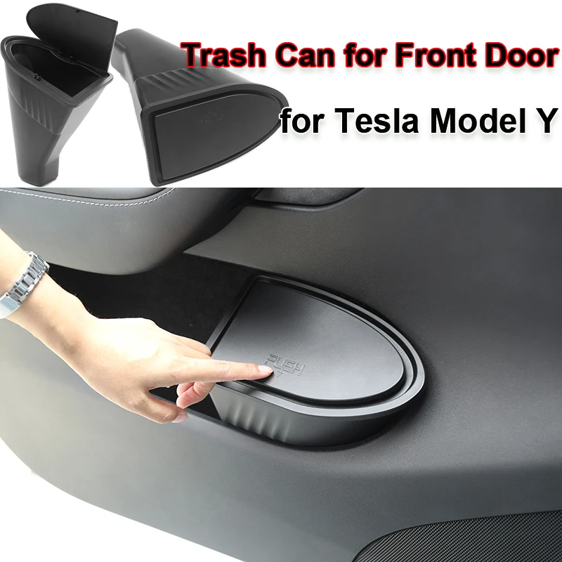 for-Tesla-Model-Y-Door-Side-Trash-Can-Bin-Door-Storage-Organizer-Box ...