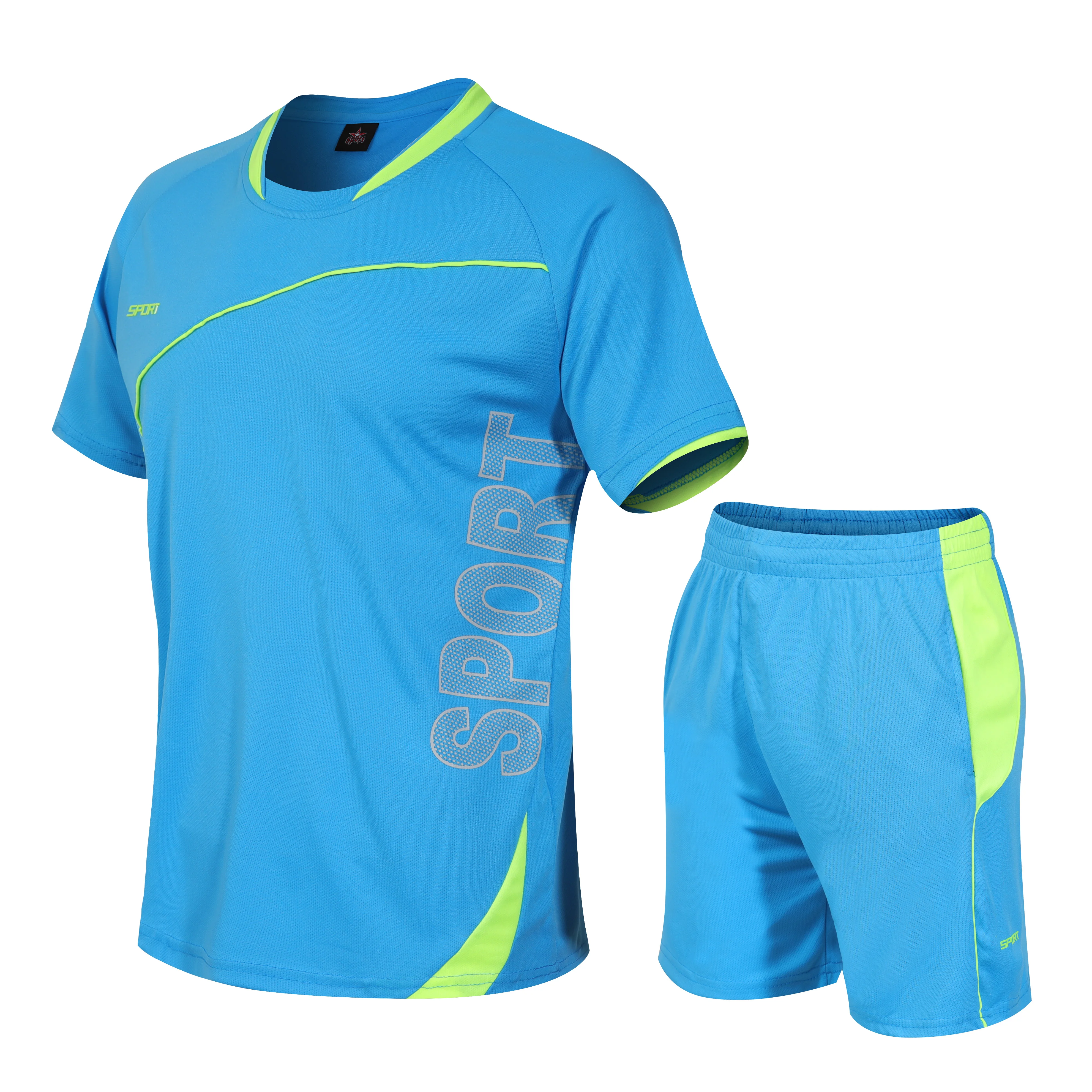Men-s-summer-quick-drying-sports-suit-V-neck-short-sleeved-T-shirt ...