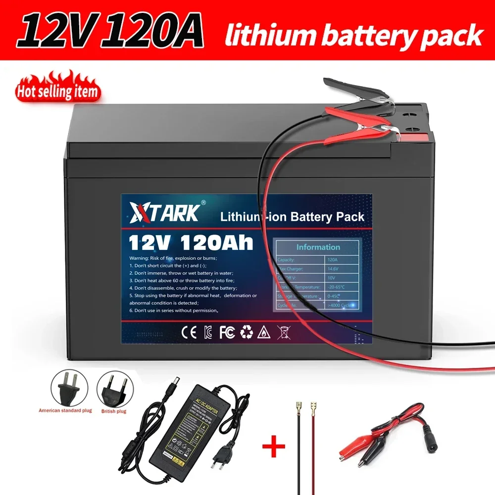 12V Battery 120Ah 18650 lithium battery pack Rechargeable battery for ...