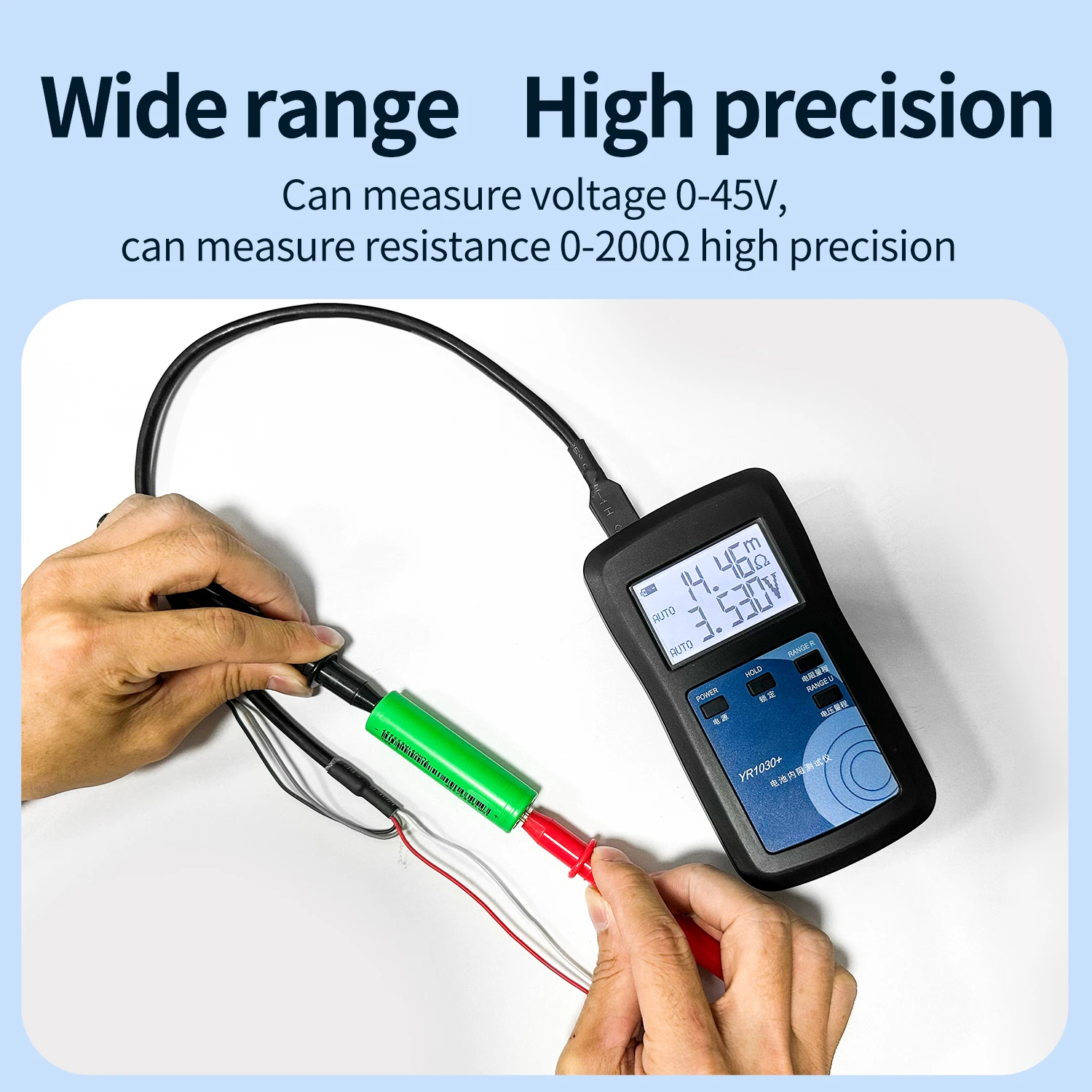 NEW-YR1030-0-45V-Battery-Internal-Resistance-Tester-TR1030-18650 ...