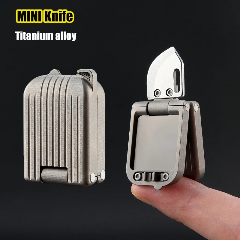 Creative-Titanium-alloy-Suitcase-Mini-Knife-D2-Steel-blade-sharp-pocket ...