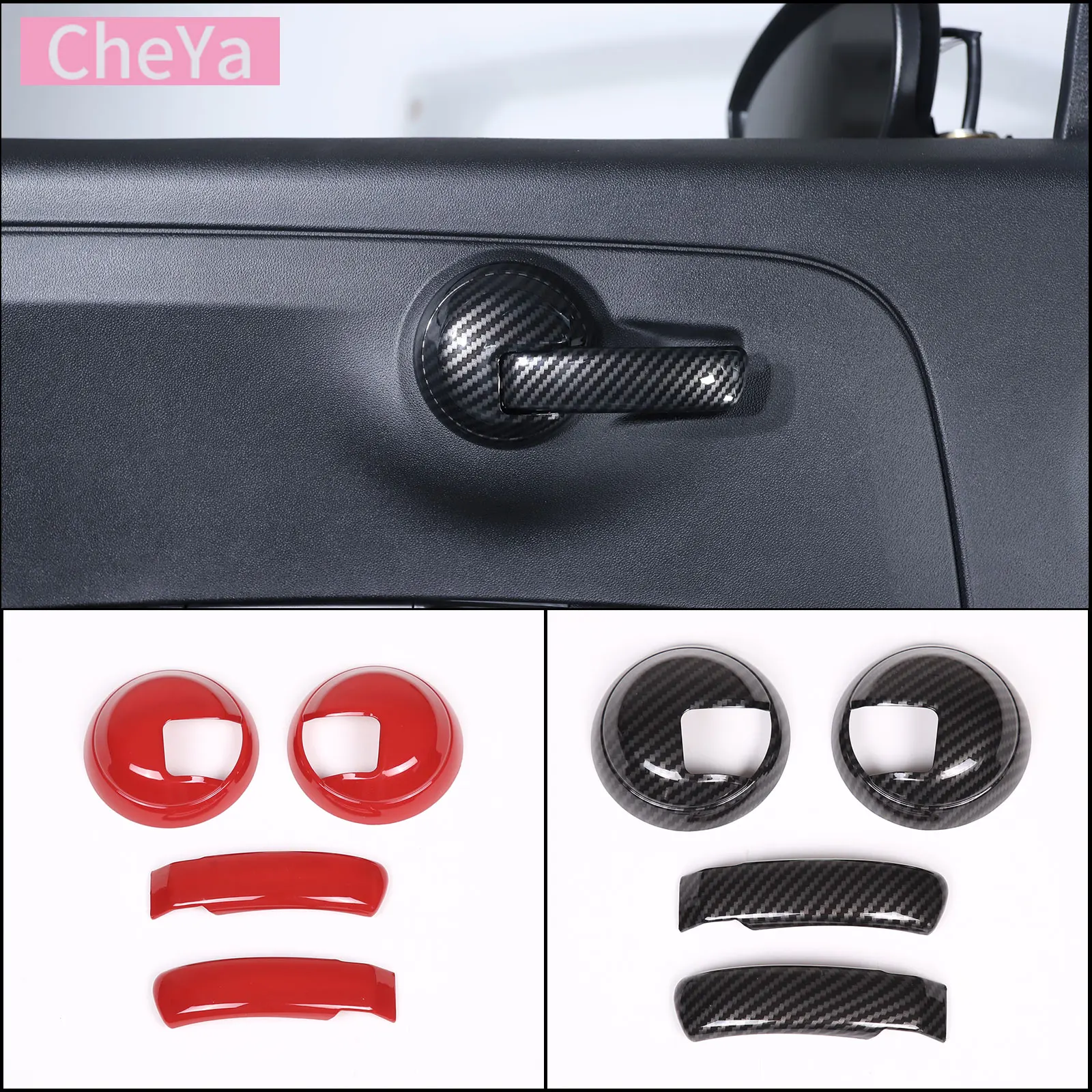 Carro-Handle-Interior-Painel-Capa-Decorativa-Padr-o-De-Fibra-De-Carbono ...