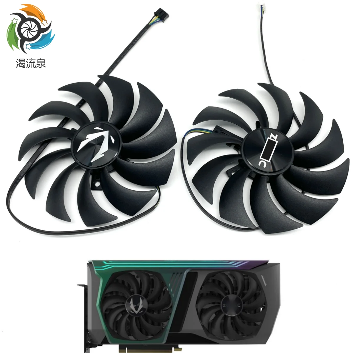 New 100mm CF1010U12S GAA8S2U 0.45A DC12V RTX3070 GPU Cooling Fan For ...