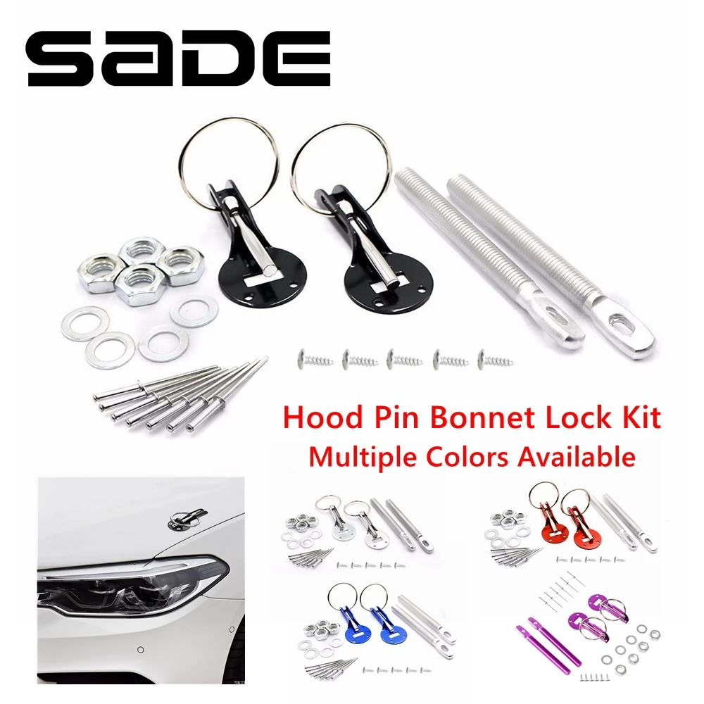 Hood-Pin-Kit-Universal-Bonnet-Hood-Pins-Lock-Latch-Kit-Aluminum-Racing ...