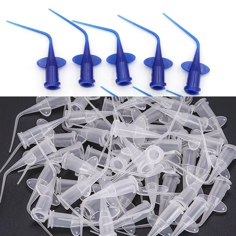 100pcs/Pack Dental Disposable Syringe Tip Endo Irrigation Root Canal ...
