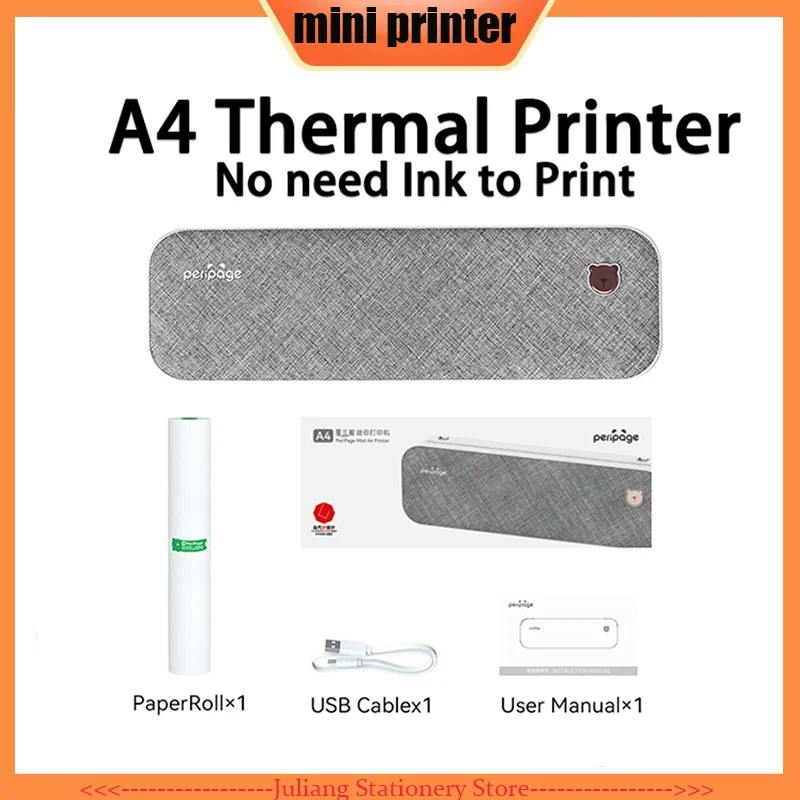Mini-A4-Portable-Printer-Home-Small-Office-Student-Homework-Study-Test ...