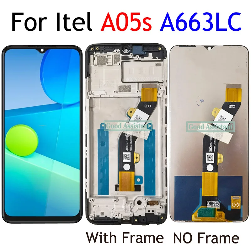 6.6 Inch Black For Itel A05s A663LC A663L LCD Display Touch Screen ...