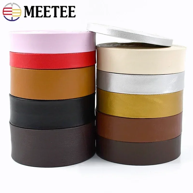 5Meters Synthetic PU Leather Cord Bag Faux Webbing Sewing Ribbon Tapes ...