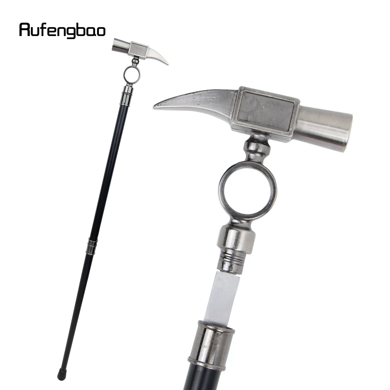 Big Hammer Walking Stick with Hidden Plate Self Defense Fashion Cane ...