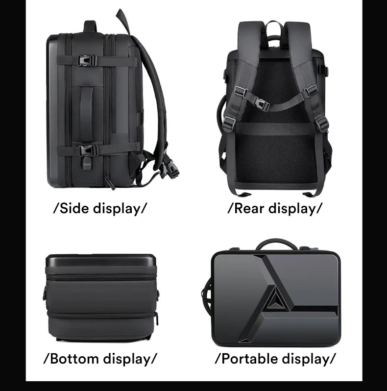 17.3”Hard Shell Backpack Men’s Business Laptop Backpack Thickened 50L ...