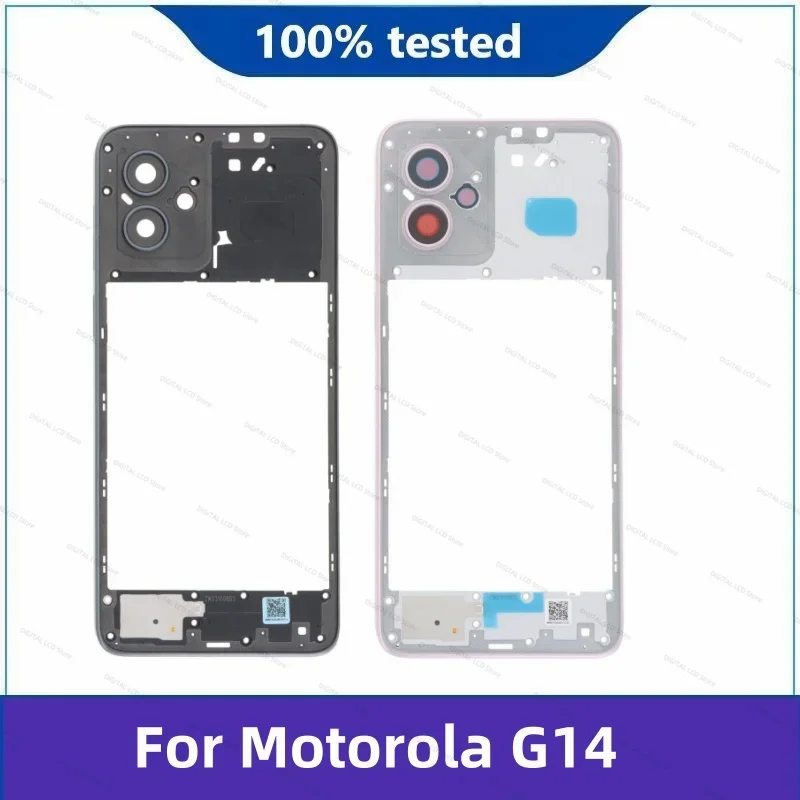New-For-Motorola-G14-Back-Cover-Middle-Frame-Holder-Housing-Repair-and ...