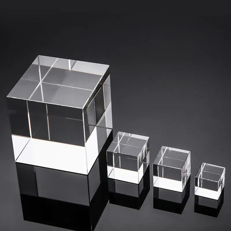 1PCS K9 Crystal Cube Optical Hexagonal Prism Square Right Angle Lens ...