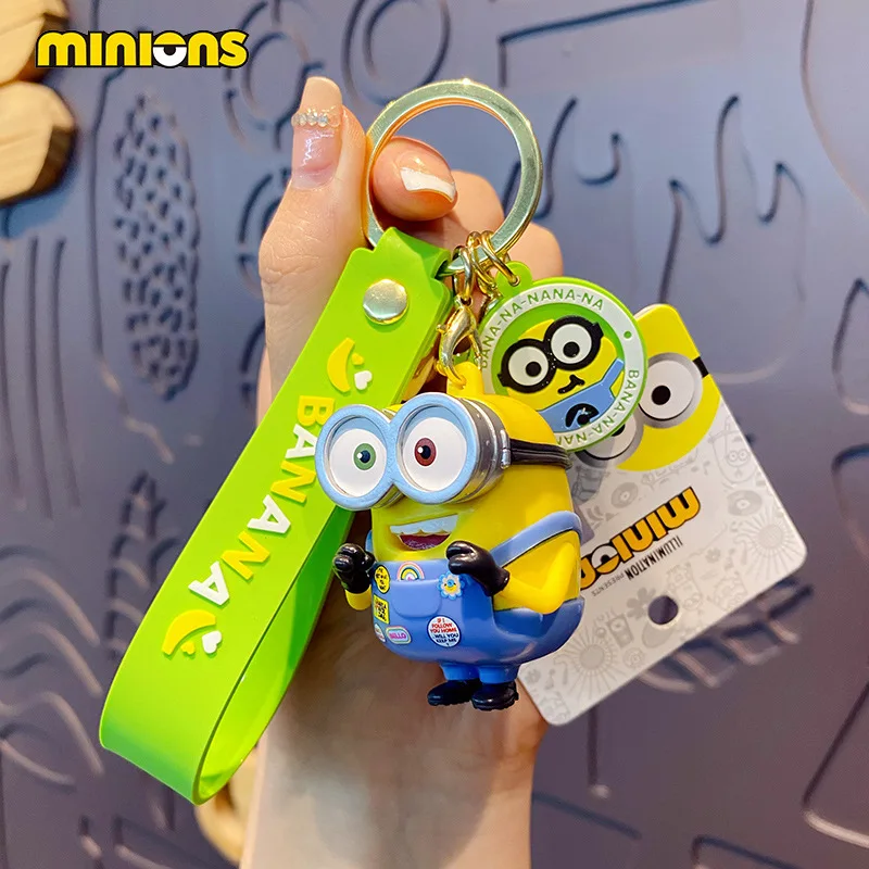 Cute Minion Keychain Cartoon Creative Exquisite Anime Doll Keychain ...