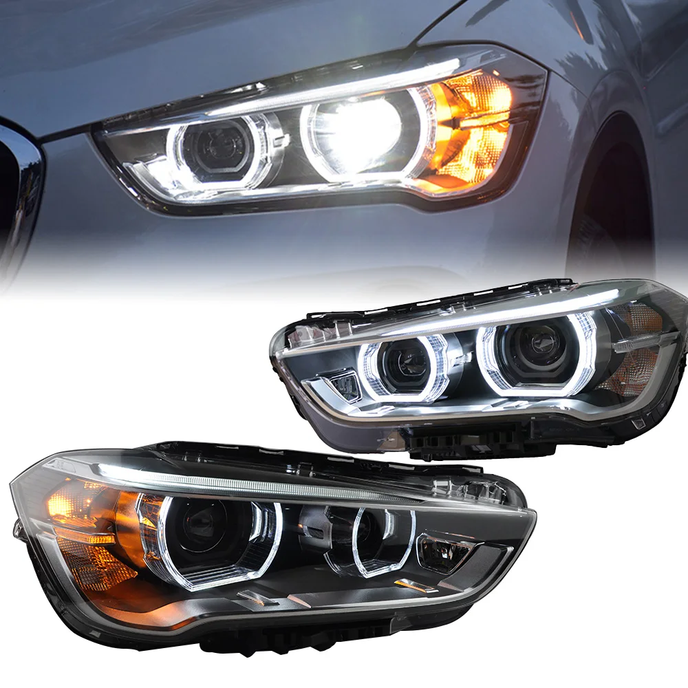 For BMW X1 F48 F49 Headlights 2016-2019 DRL Day Running Light LED Bi ...
