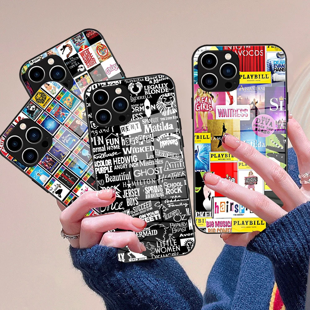 For-IPhone-15-Pro-Broadway-Musicals-Collage-Phone-Case-Glass-for-IPhone ...