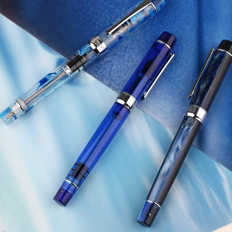 Penbbs-355-Resin-Transparent-Piston-Fountain-Pen-Demonstration-Acrylic ...