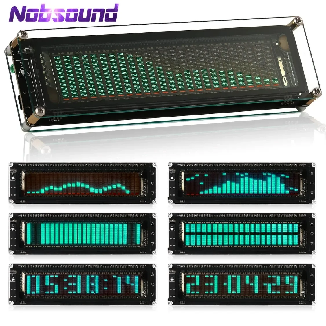 Nobsound-AK2515-MIC-Audio-Spectrum-Analyzer-VFD-Sound-Level-Meter-VU ...