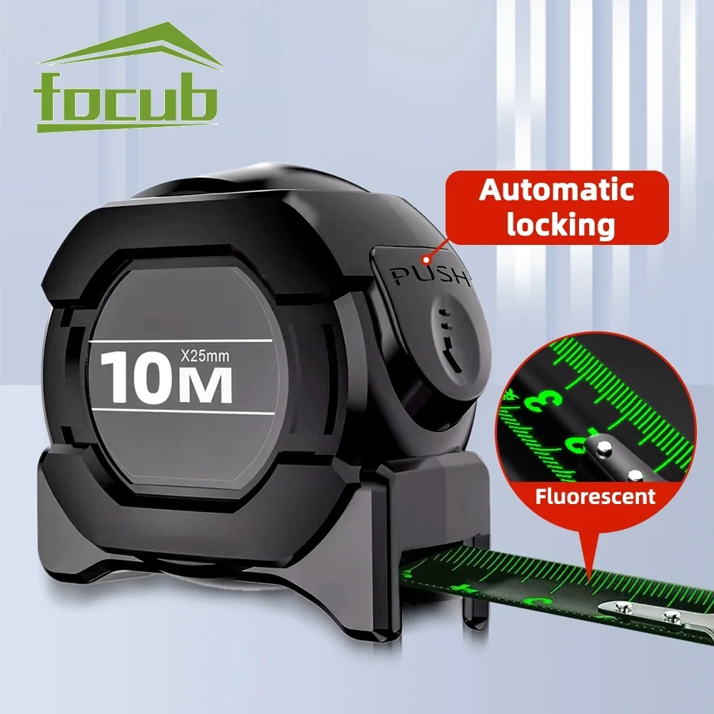 Self-Locking-Tape-Measures-Fluorescent-Steel-Measuring-Tape-Retractable ...