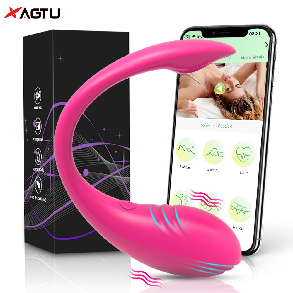 Bezprzewodowy wibrator Bluetooth Dildo G Spot masażer dla kobiet pilot aplikacji kontroli ...