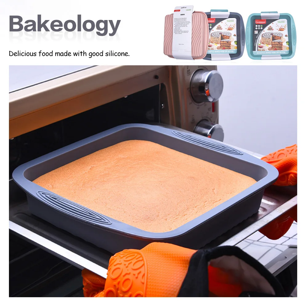 Bakeology-Silicone-Cake-Mold-Square-Shaped-Muffin-Cupcake-Baking-Pastry-Molds-Nonstick-Bread-Pan ...