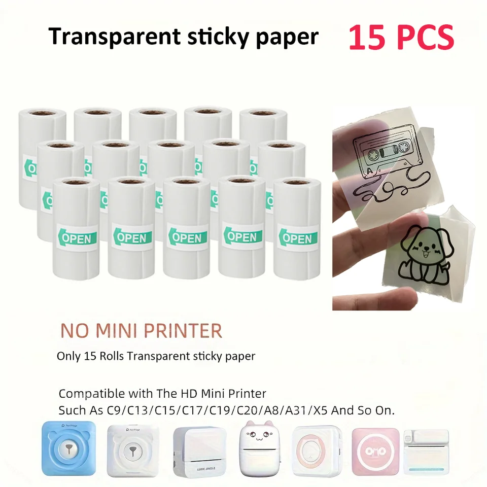 Thermal Printer Sticker Paper Adhesive Label Maker Paper Thermal ...