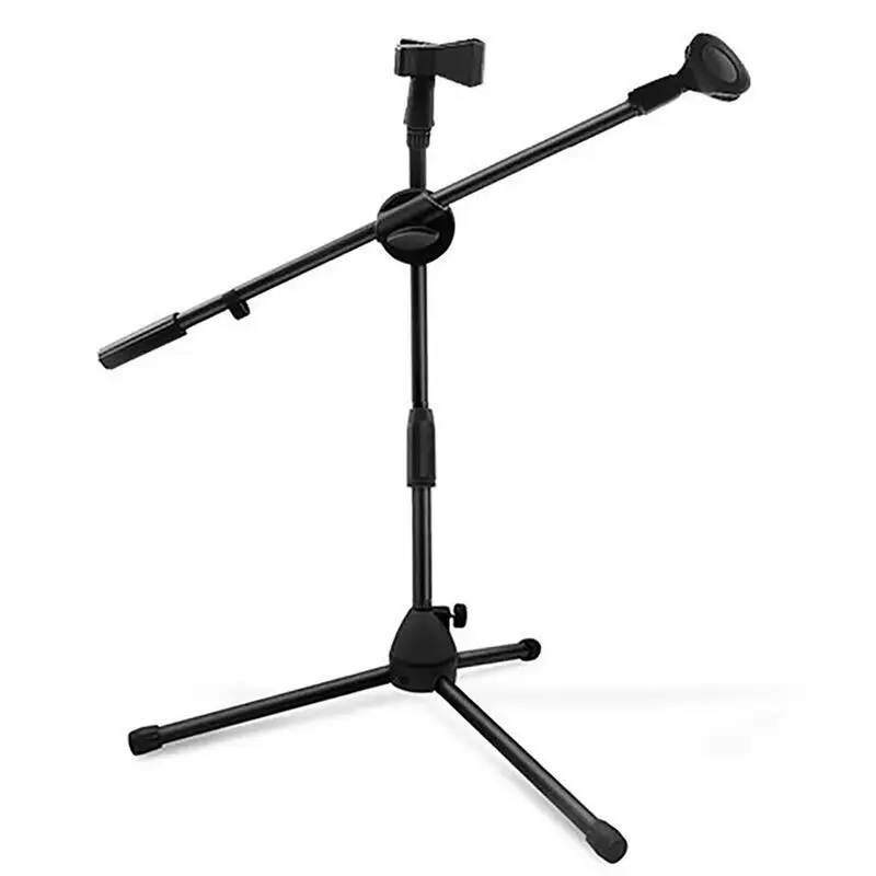 Floor-Microphone-Tripod-Swing-Arm-Retractable-Metal-Microphone-Stand ...